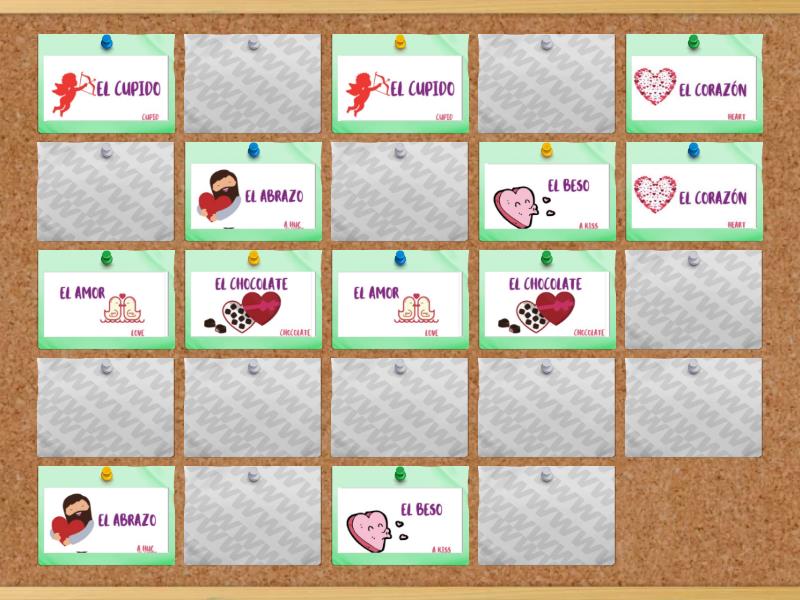 Dia de San Valentin - Matching pairs
