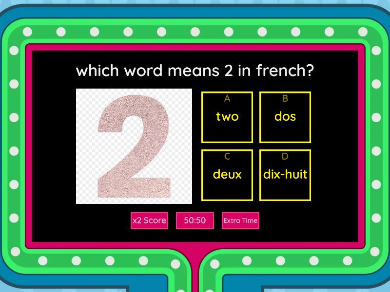 French numbers 1-10 - Gameshow quiz