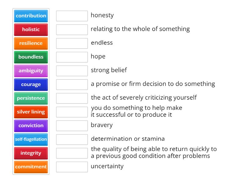 SUCCESS NOUNS - Match up