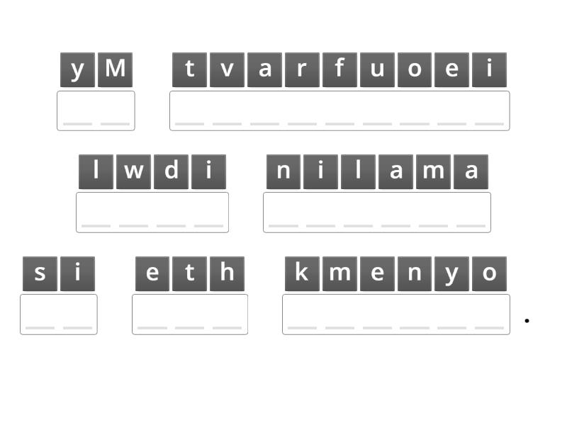 My favourite wild animal( writing practice) - Anagrama