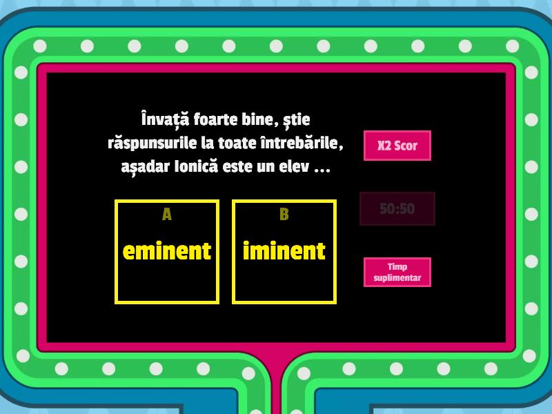 PARONIMELE - Gameshow quiz