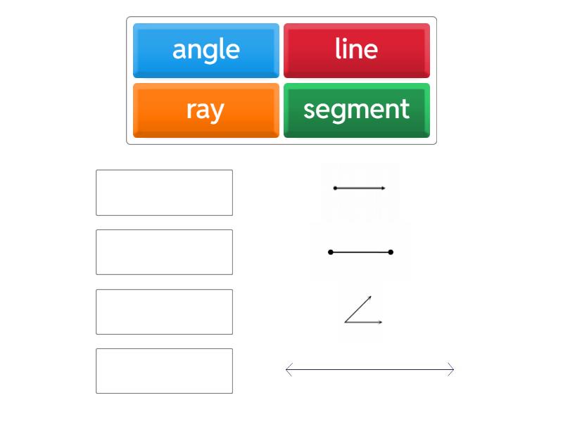line, ray, segment and angle - Match up