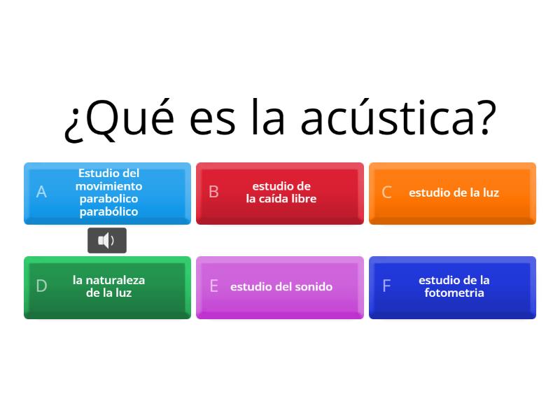 acustica - Cuestionario