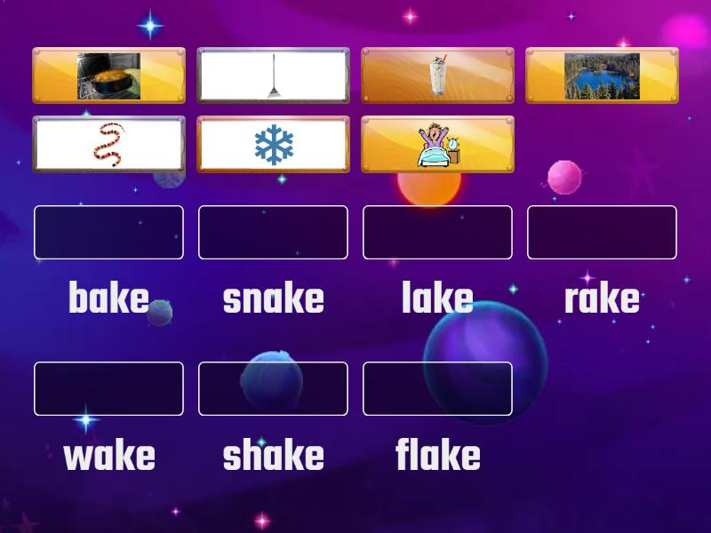 _ake Word Family - Match up