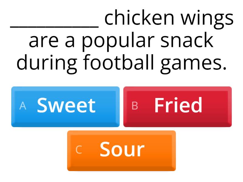 food vocabulary review - Quiz