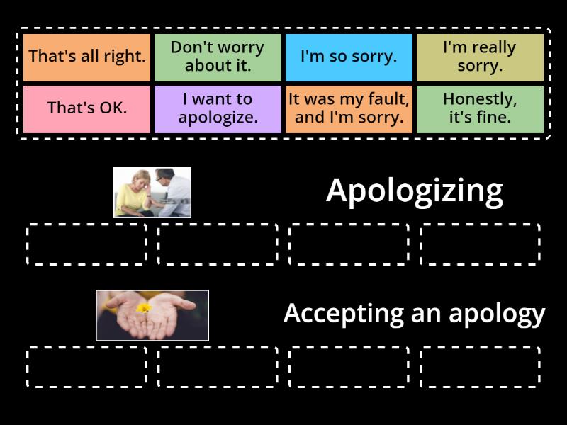 Apologizing - Group sort