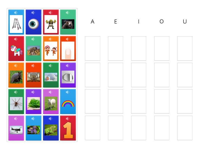 Sonidos Vocales Iniciales - Group sort