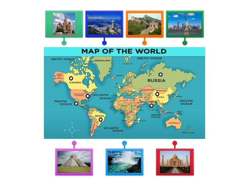 Famous Landmarks - Labelled diagram