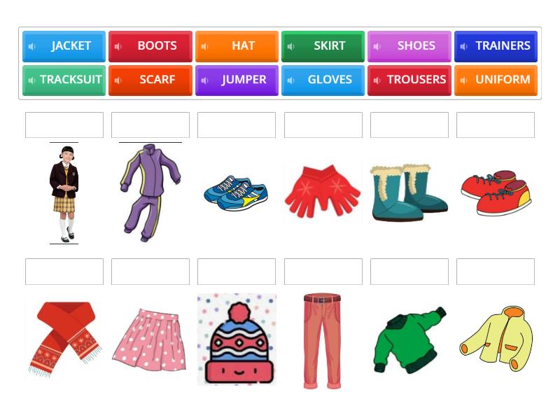 WINTER CLOTHES - Match up