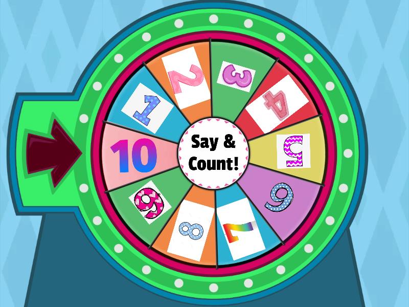 Numbers 1 to 10 - Spin the wheel
