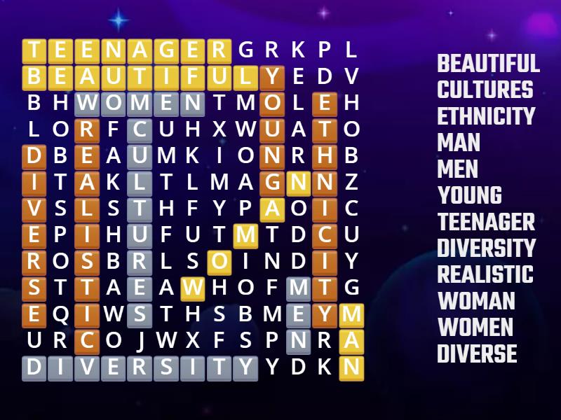 Beauty standards (Part 1) - Wordsearch