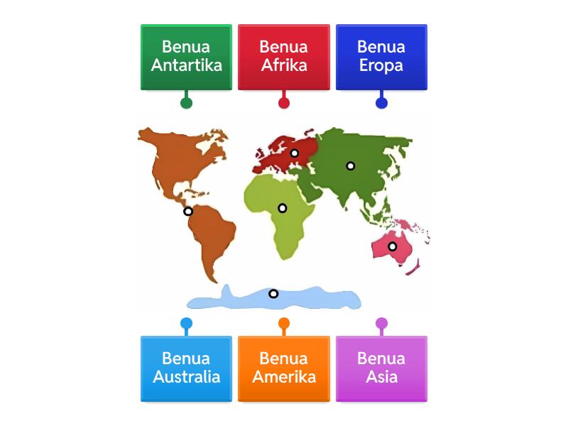 6 BENUA DI DUNIA - Labelled diagram