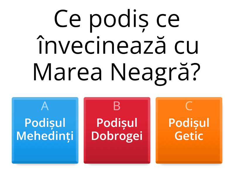 Dealuri și podișuri - Quiz