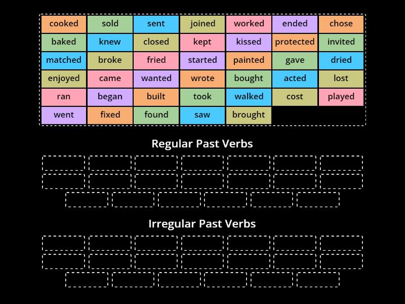 Regular vs. Irregular Verbs - Group sort