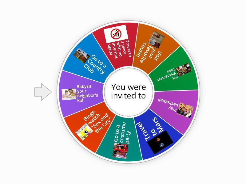 Giving excuses - Spin the wheel