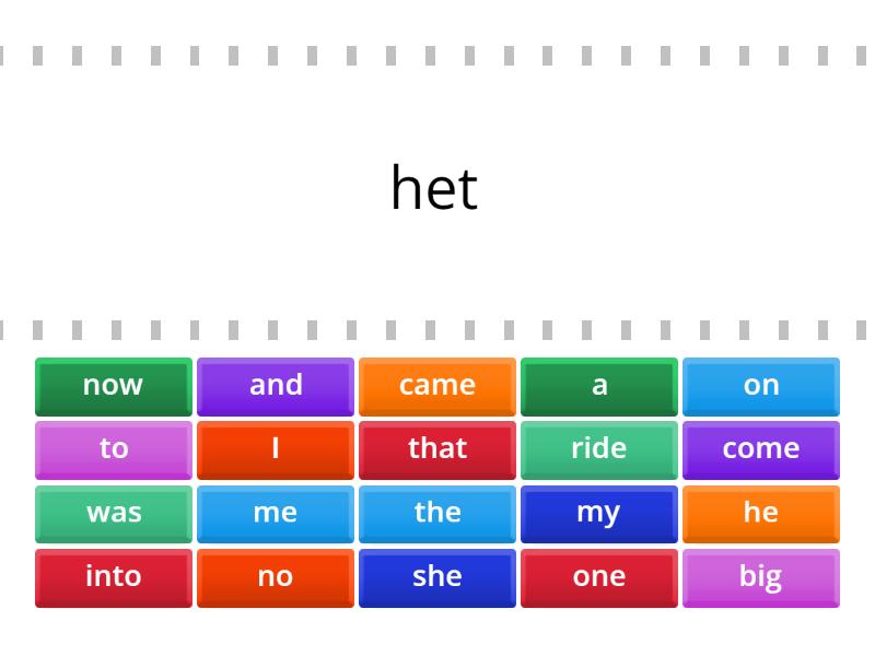 PreK-K (1of4) Sight Words Anagram - Find the match