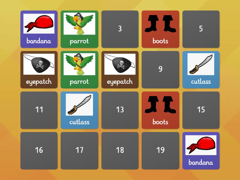 Meet the Pirates! - Matching pairs