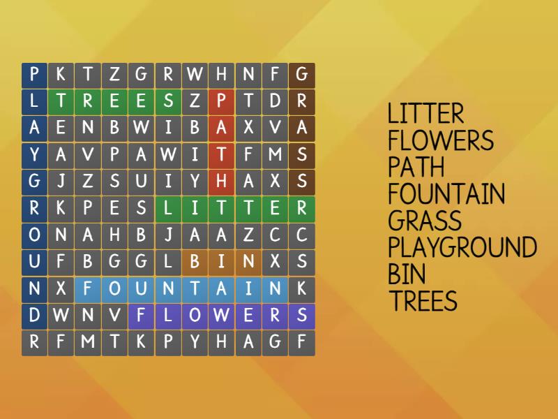 At the park! - Wordsearch