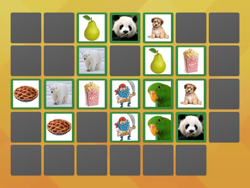 Letter "P" - Memory Game - Matching pairs