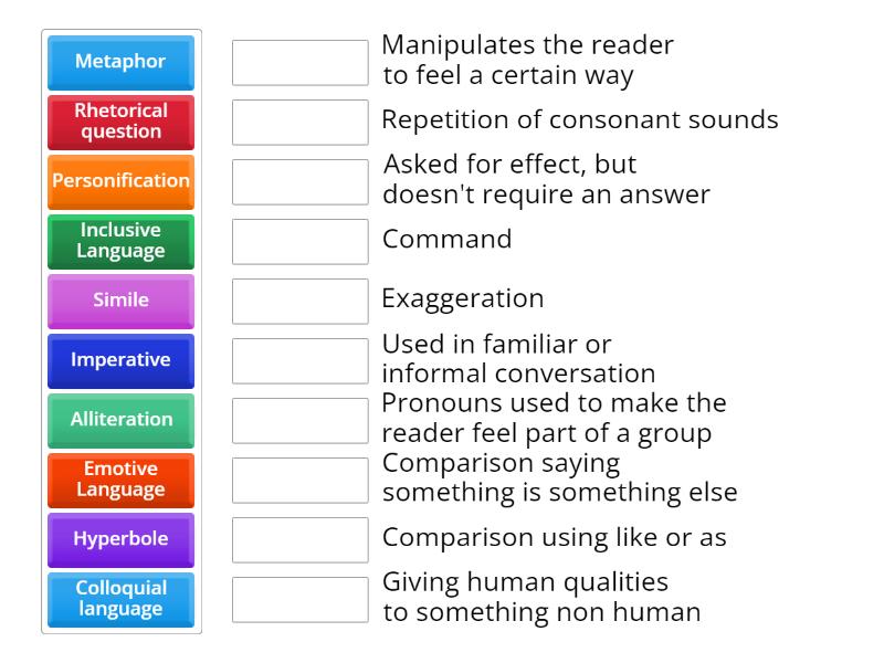 Language Techniques - Match up