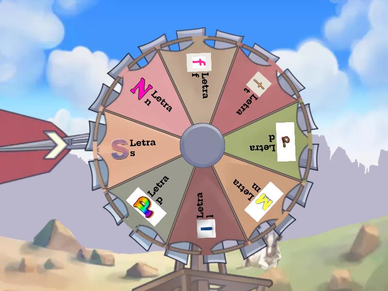 Gira y explora cada consonante. - Spin the wheel