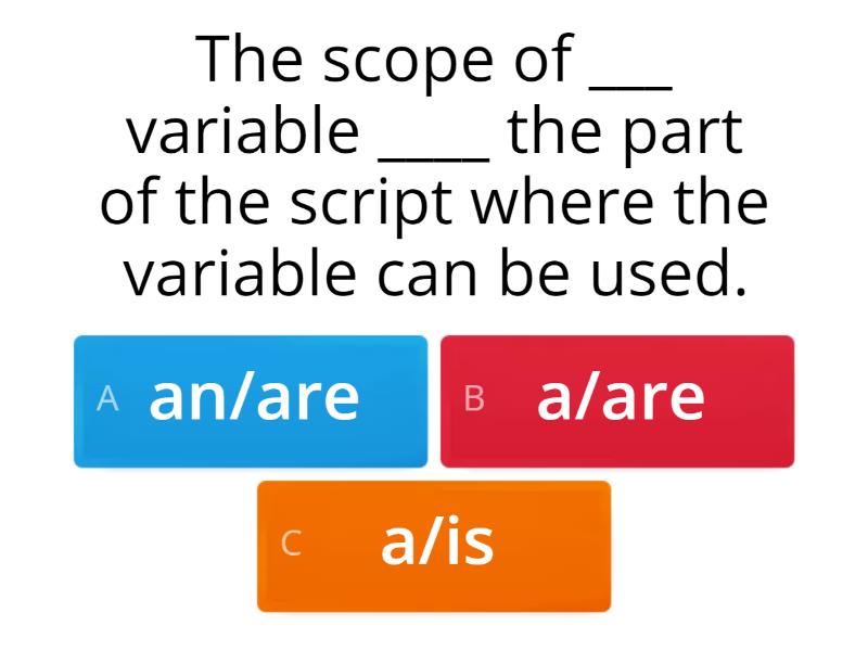 Choose the best alternative to complete the sentences. - Cuestionario