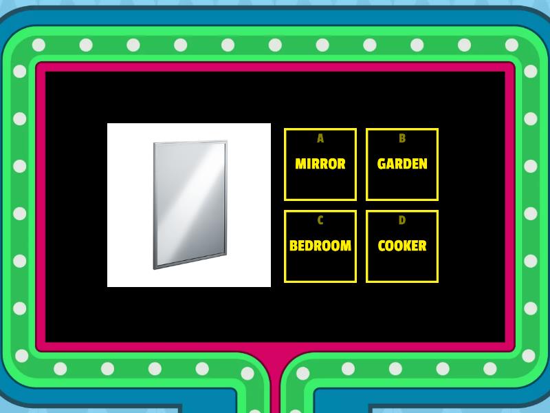 PARTS AND OBJECTS OF THE HOUSE AND PREPOSITIONS - Gameshow quiz