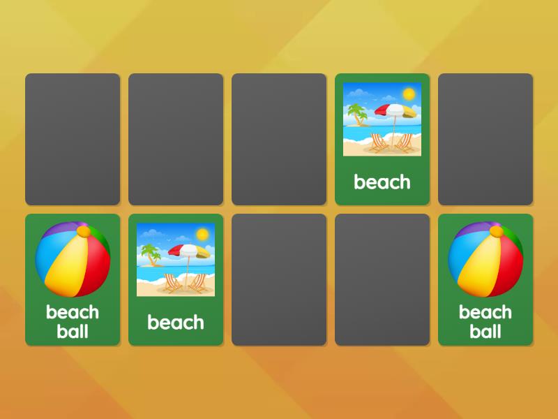 Summer memory game - Matching pairs