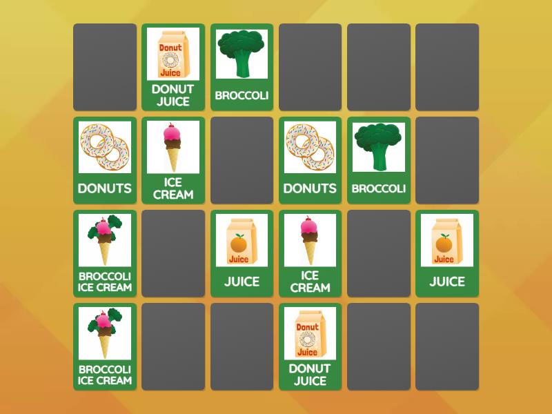 Portal - DO YOU LIKE BROCCOLI ICE CREAM? - Matching pairs