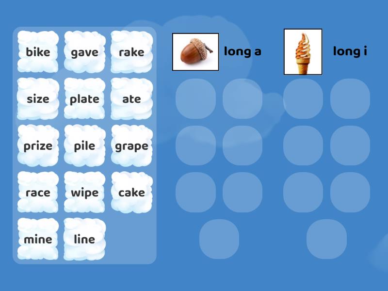 Lesson 3 Long a Long i Sort - Group sort