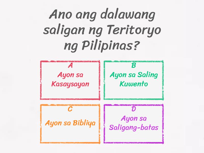 Ang Pambnsang Teritoryo ng Pilipinas - Вікторина