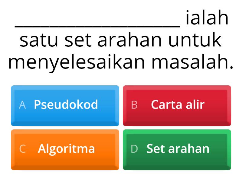 SK F4 - 1.2.1 Penggunaan Algoritma untuk Menyelesaikan Masalah - Quiz