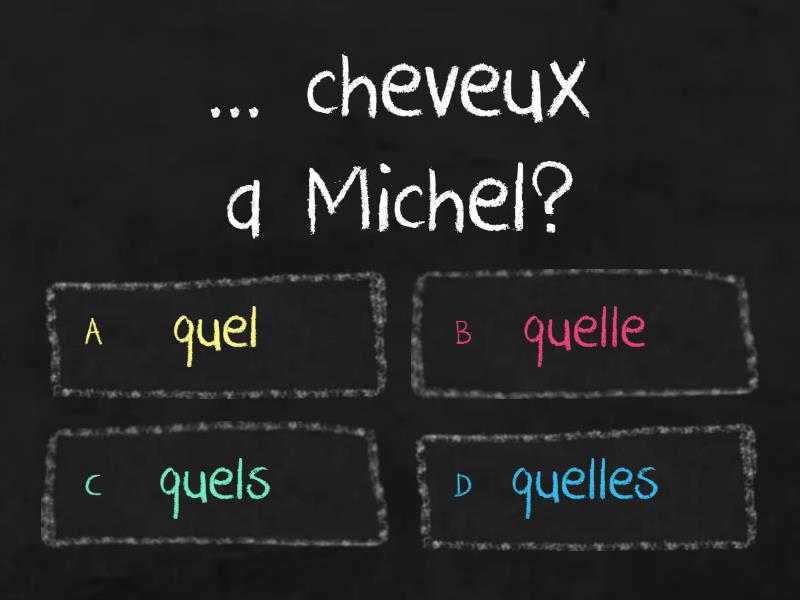 Quel, quelle, quels, quelles - Quiz