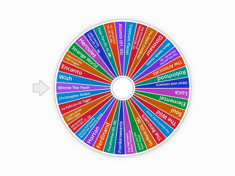 Disney+ Movies - Spin the wheel