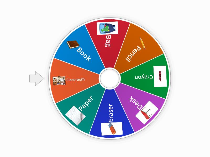 School Objects Initial Sounds - Random wheel - Spin the wheel