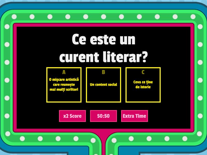 Curente literare - Gameshow quiz