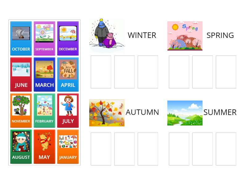 HF 1 - Months and Seasons - Group sort