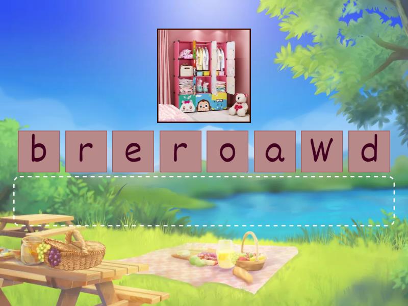 wardrobe/puzzle/bed - Anagram