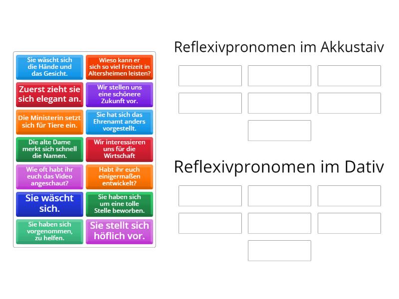 Copy of Reflexive Verben - Group sort