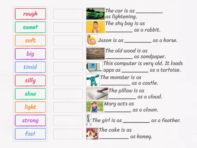 English 6b_Ch.1 similes practice - Match up