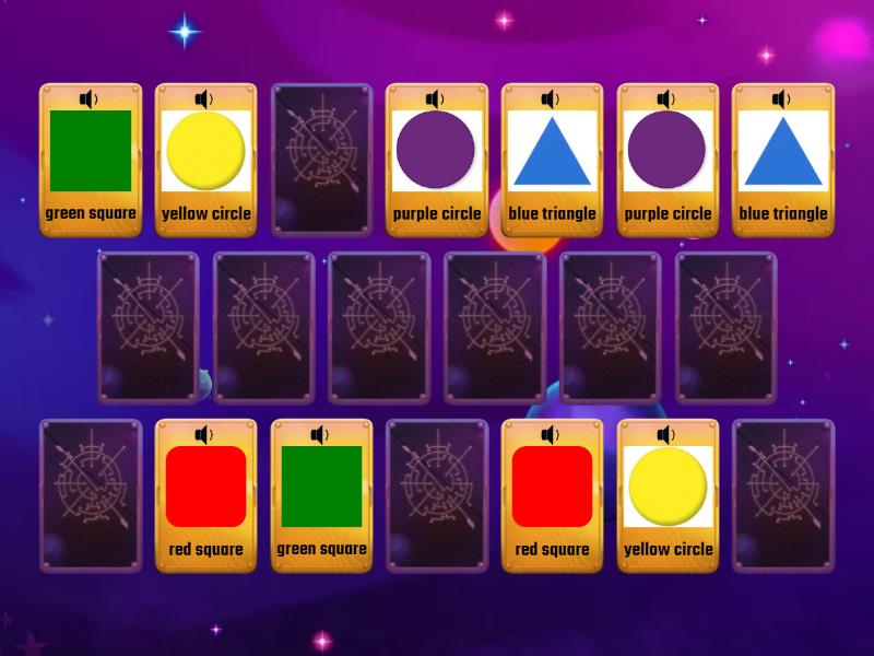Shapes and colors Memory Game - Matching pairs