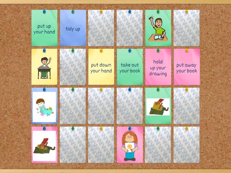 K2 - Classroom Language - Matching pairs