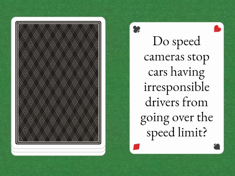 Speed and Road Safety - Speaking cards