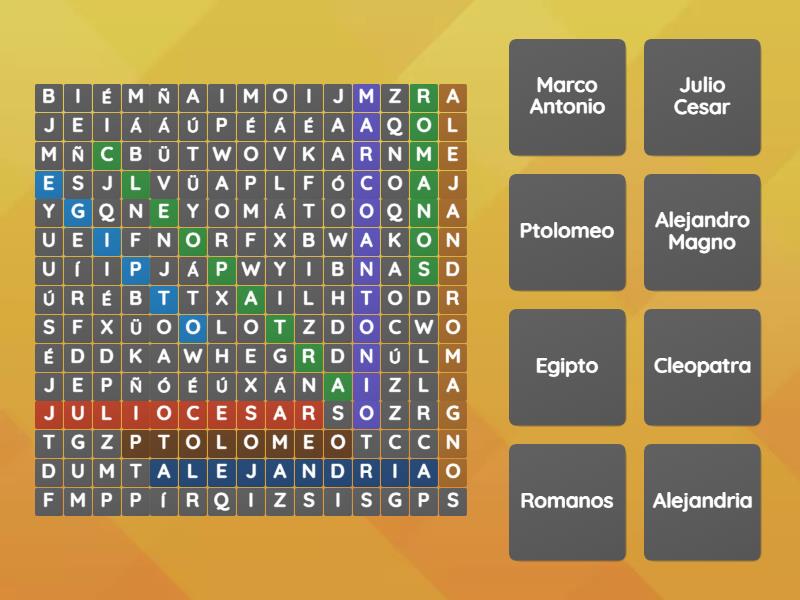 Sopita azteca :) - Wordsearch