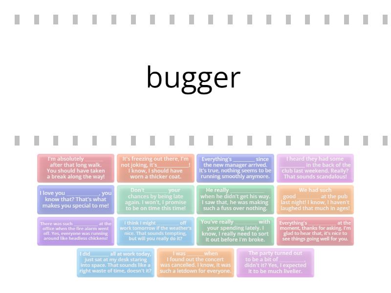 slang sentences - Find the match