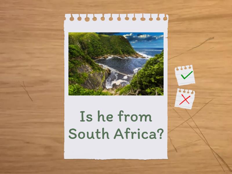 Are you from South Africa? - Flash cards