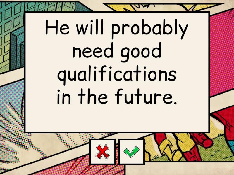 I will probably need good qualifications in the future. - Flash cards