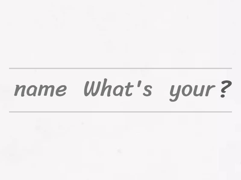 Class 1- Warm-up / Word order of questions - Unjumble