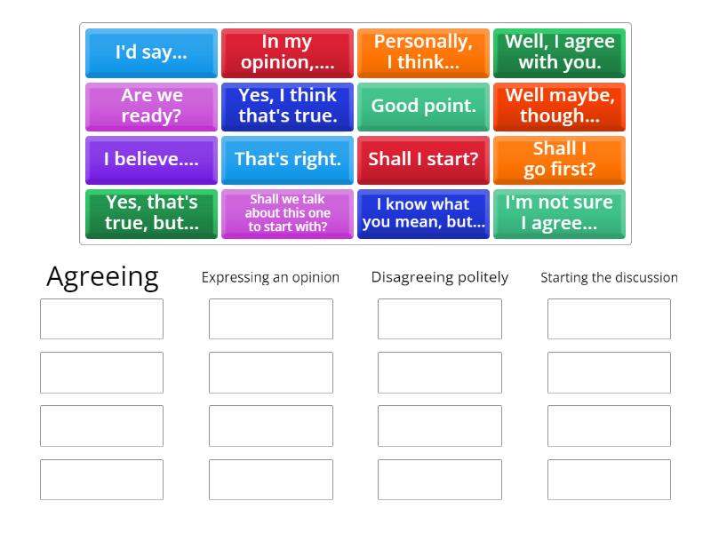 SPEAKING PART 3-FIRST FOR SCHOOLS - Group sort