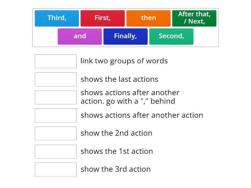 connector of sequence - Match up